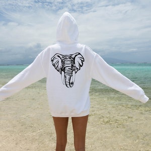 Elephant Hoodie, Elephant Hoodie, Elephant Lover Hoodie, Elephant Art ...