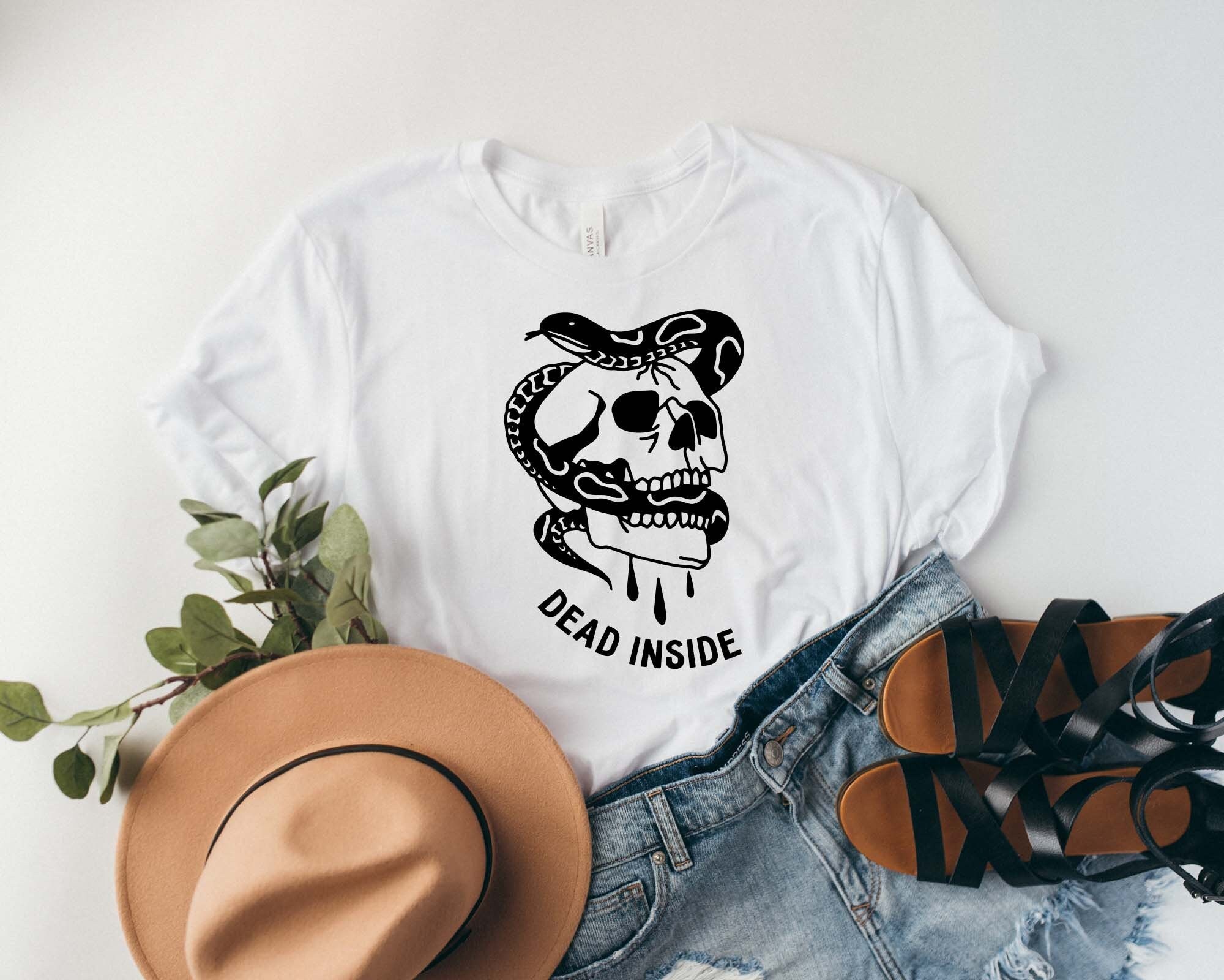 Dead Inside Tshirt Goth Streetwear Fashion Slogan TShirt | Etsy