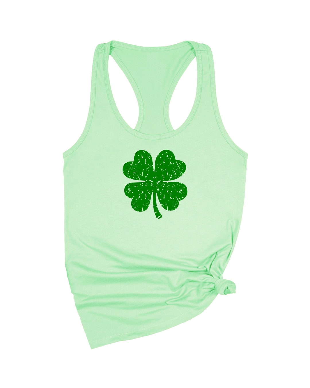 Retro Clover Tank Top, St Patrick's Day Tank Top, St Patty's Day Tank ...