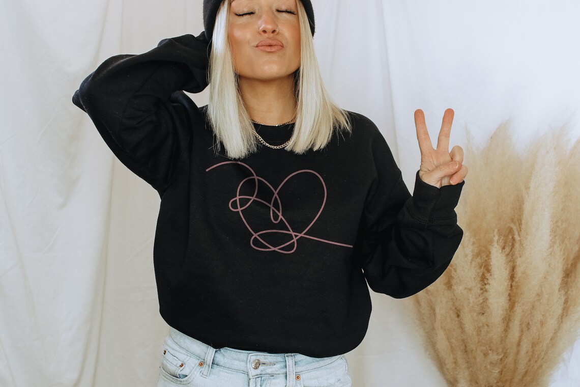 Love Yourself Heart Sweatshirt Love Yourself Tear Shirt - Etsy