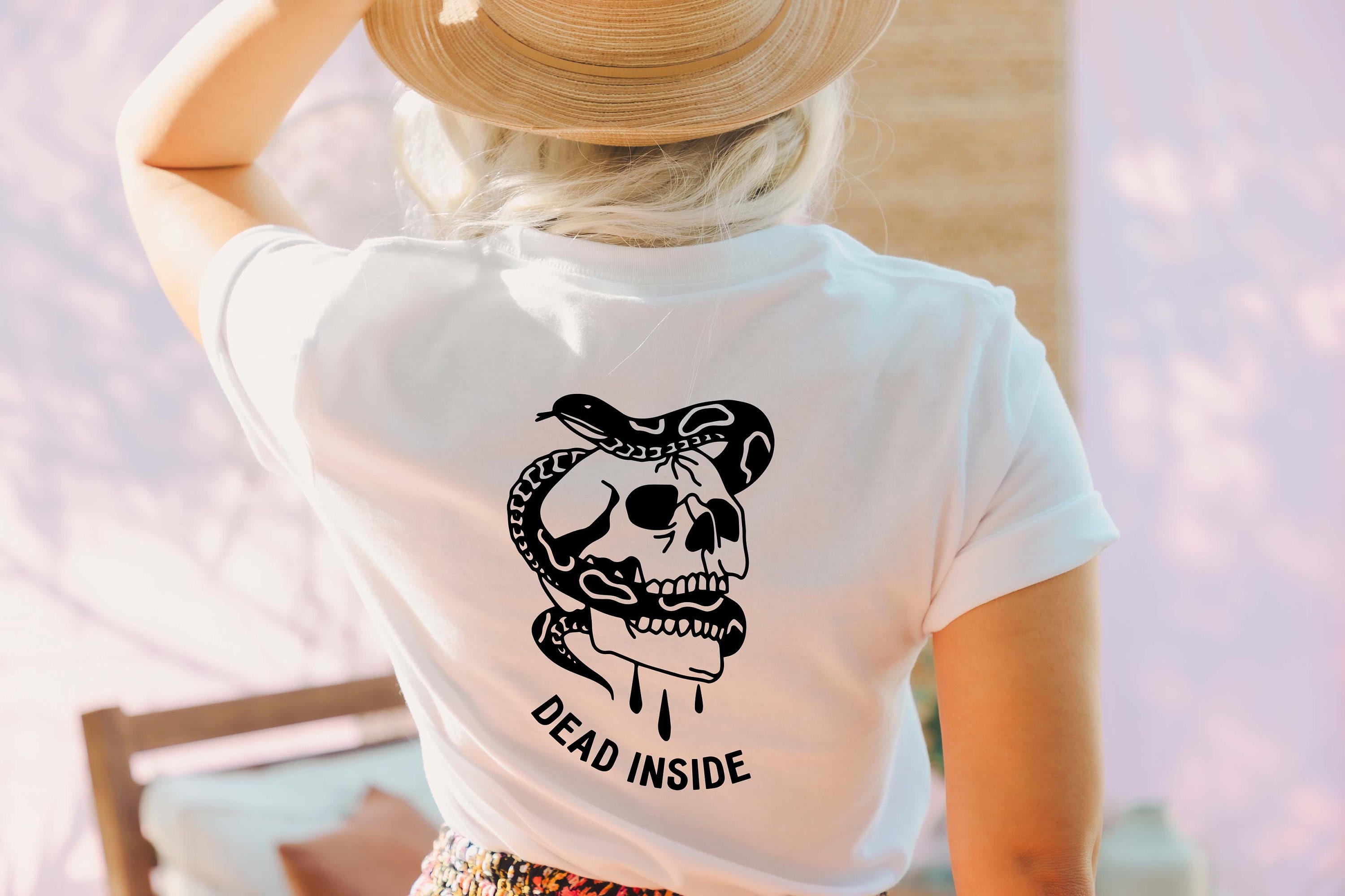 Dead Inside Tshirt, Goth Streetwear, Fashion Slogan Tshirt, Funny ...