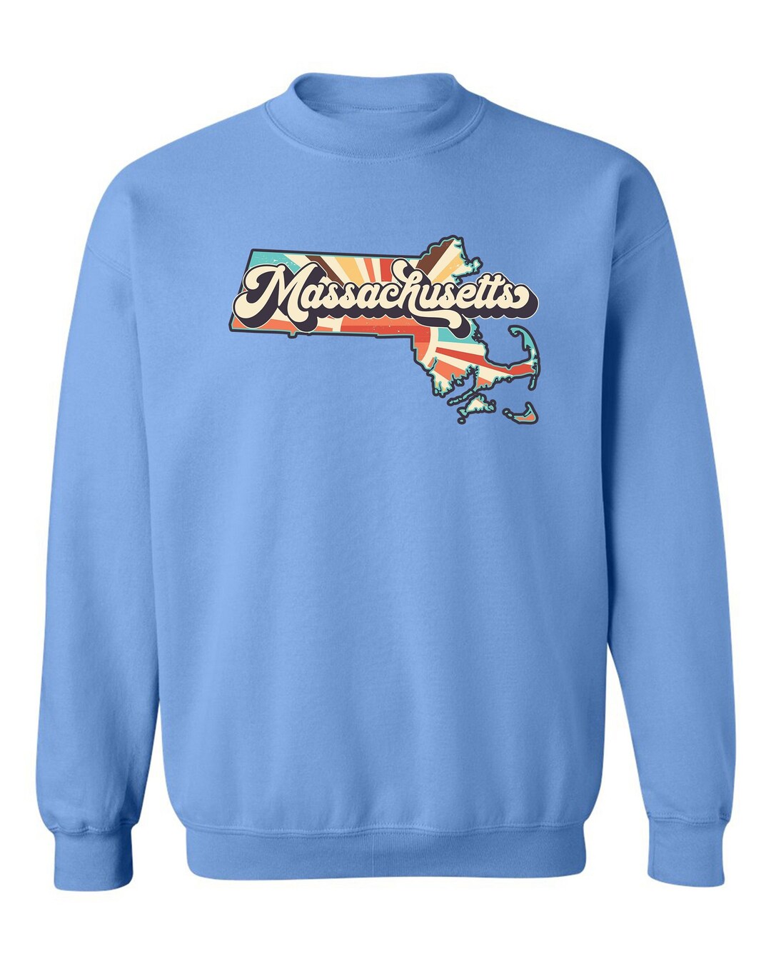 Retro Massachusetts Sweatshirt, Bay Stater Sweatshirt, Gift for Bay ...