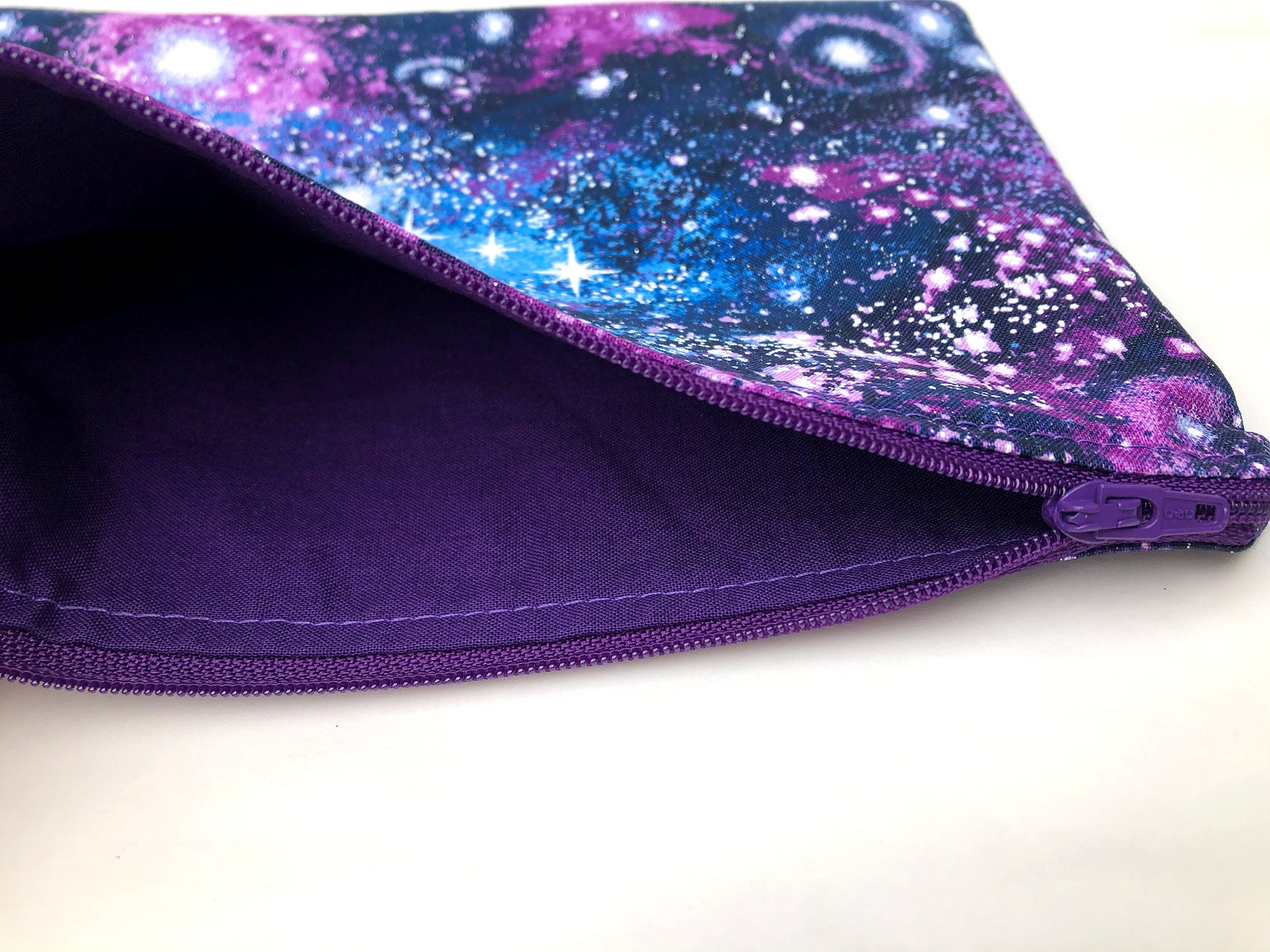 Galaxy Zipper Pouch / Outer Space Glitter Galaxy Coin Purse / Toiletry ...