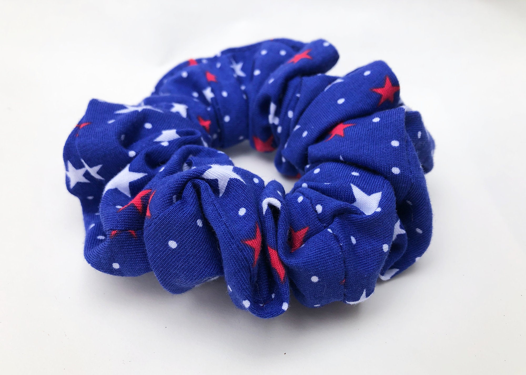 Red, White and Blue Stars Scrunchie 4th of July Summer Star Scrunchie ...