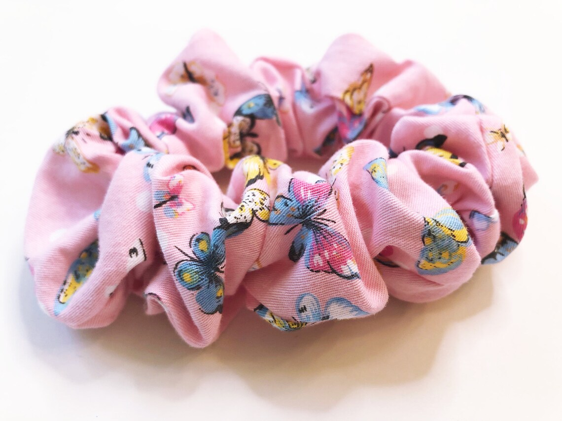 Pink Butterfly Scrunchie Butterflies Hair Tie - Etsy