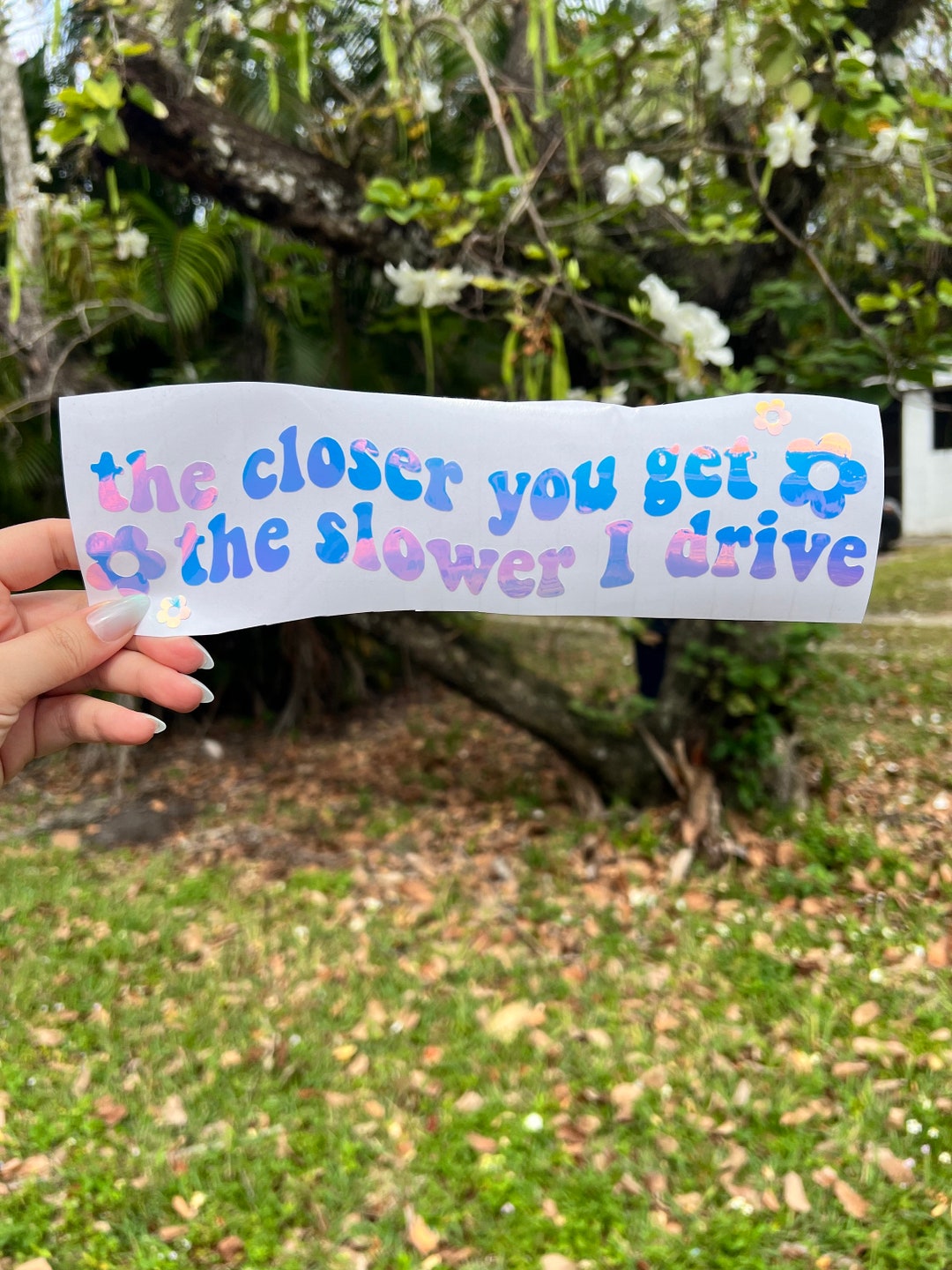 The Closer You Get the Slower I Drive Decal Car Tumbler Laptop - Etsy