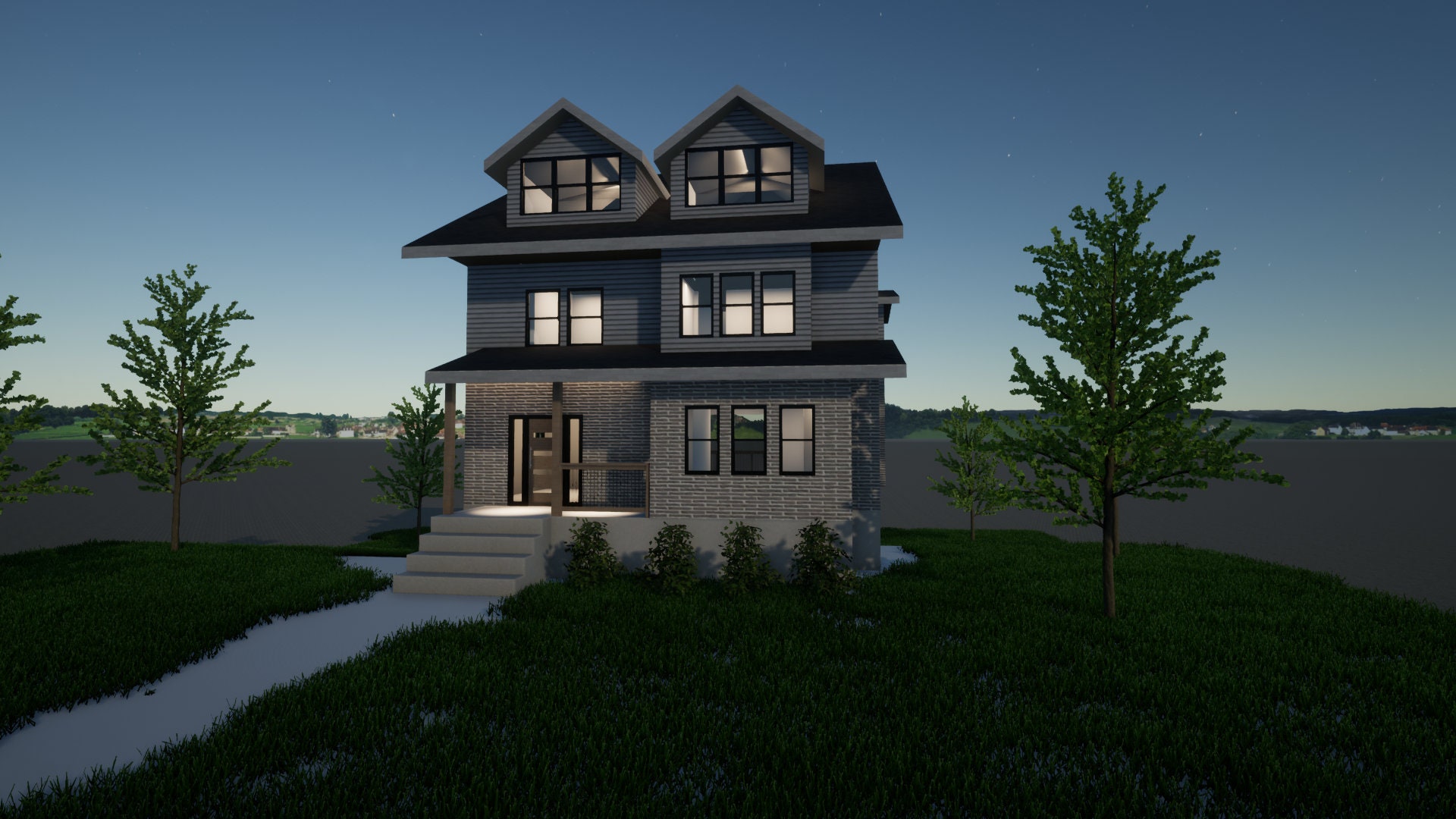Full Custom Exterior House Render, Remodel, Redesign, House, Design - Etsy