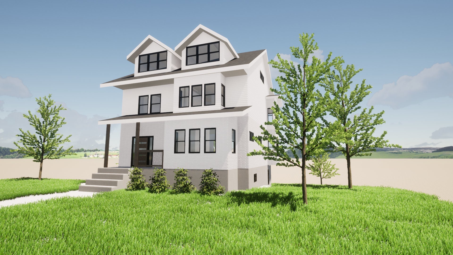 Full Custom Exterior House Render, Remodel, Redesign, House, Design - Etsy