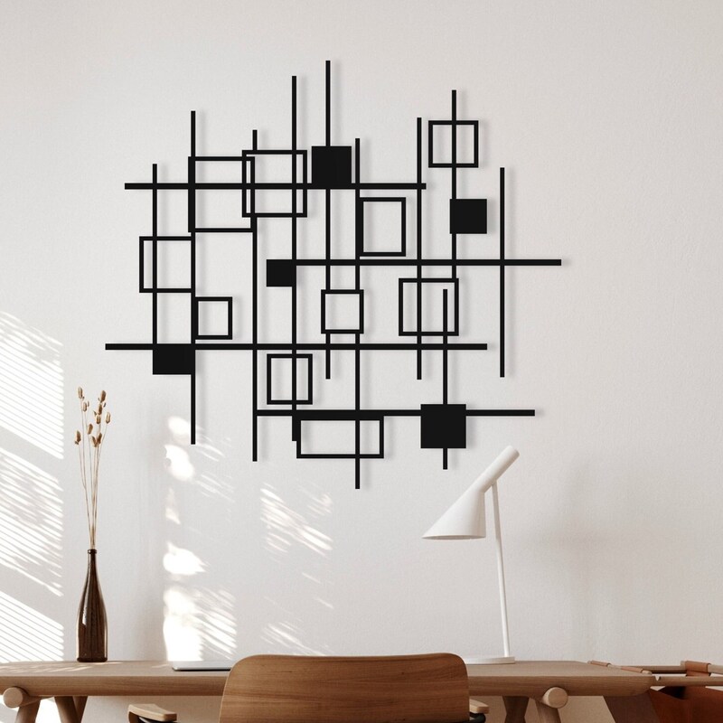 Geometric Metal Wall Art - Etsy