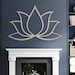 Lotus Flower Metal Wall Art, Lotus Silver Color Wall Decor, Bohemian ...