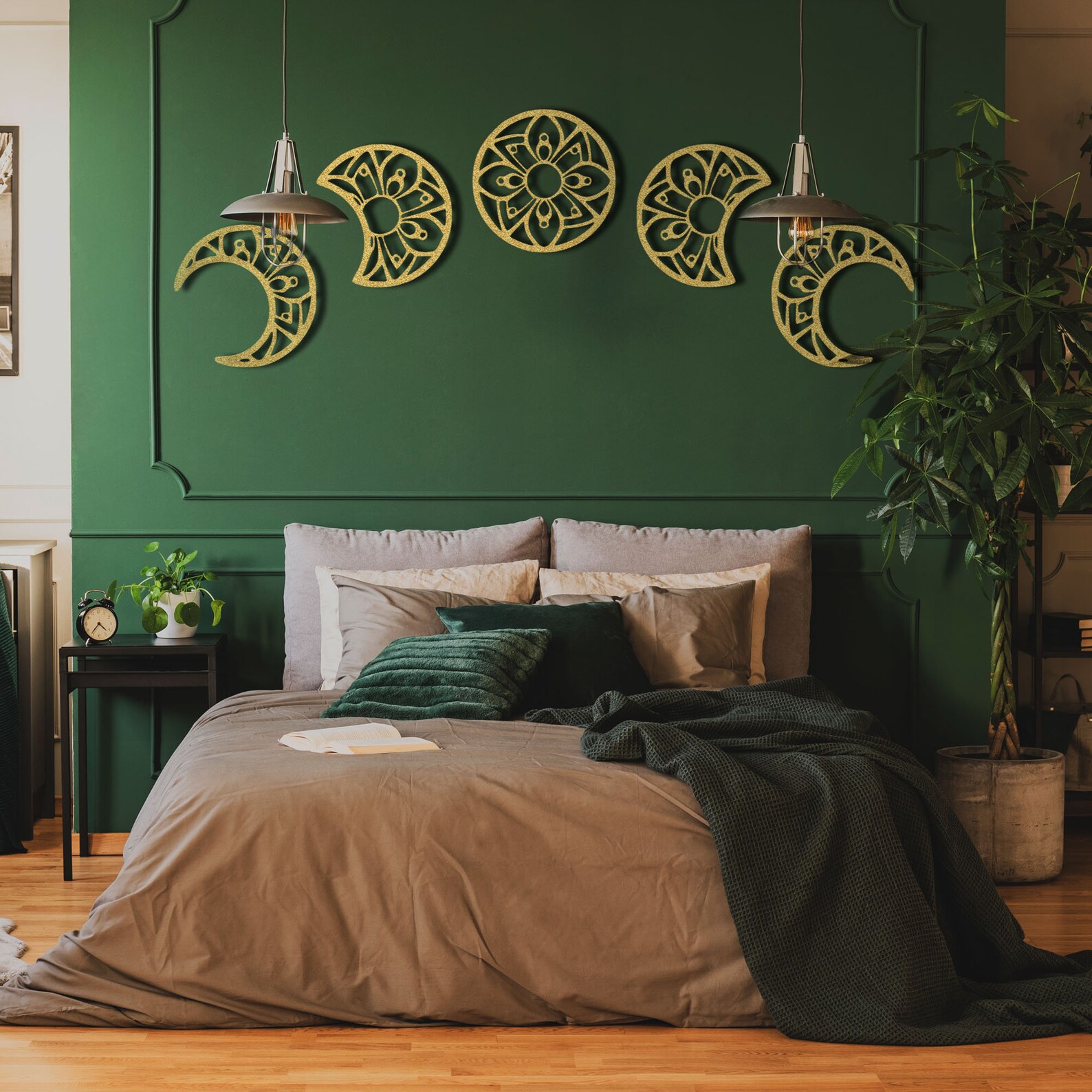 Set of 5 Moon Phases Metal Wall Art Moon Phases Wall Decor - Etsy