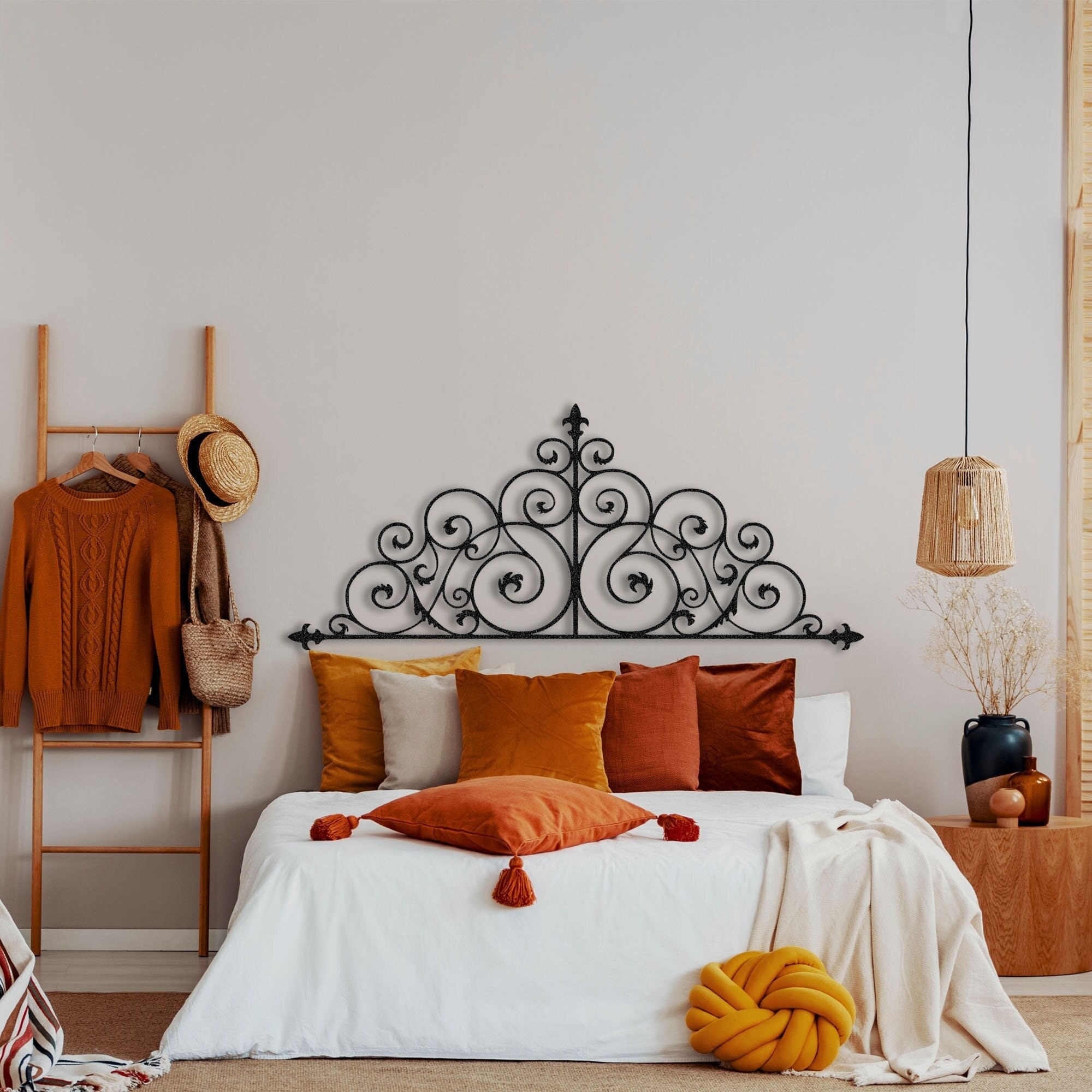 Farmhouse metal headboard store
