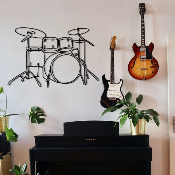 Drum Metal Wall Art Wall Hanging Drum Metal Decor Musical - Etsy