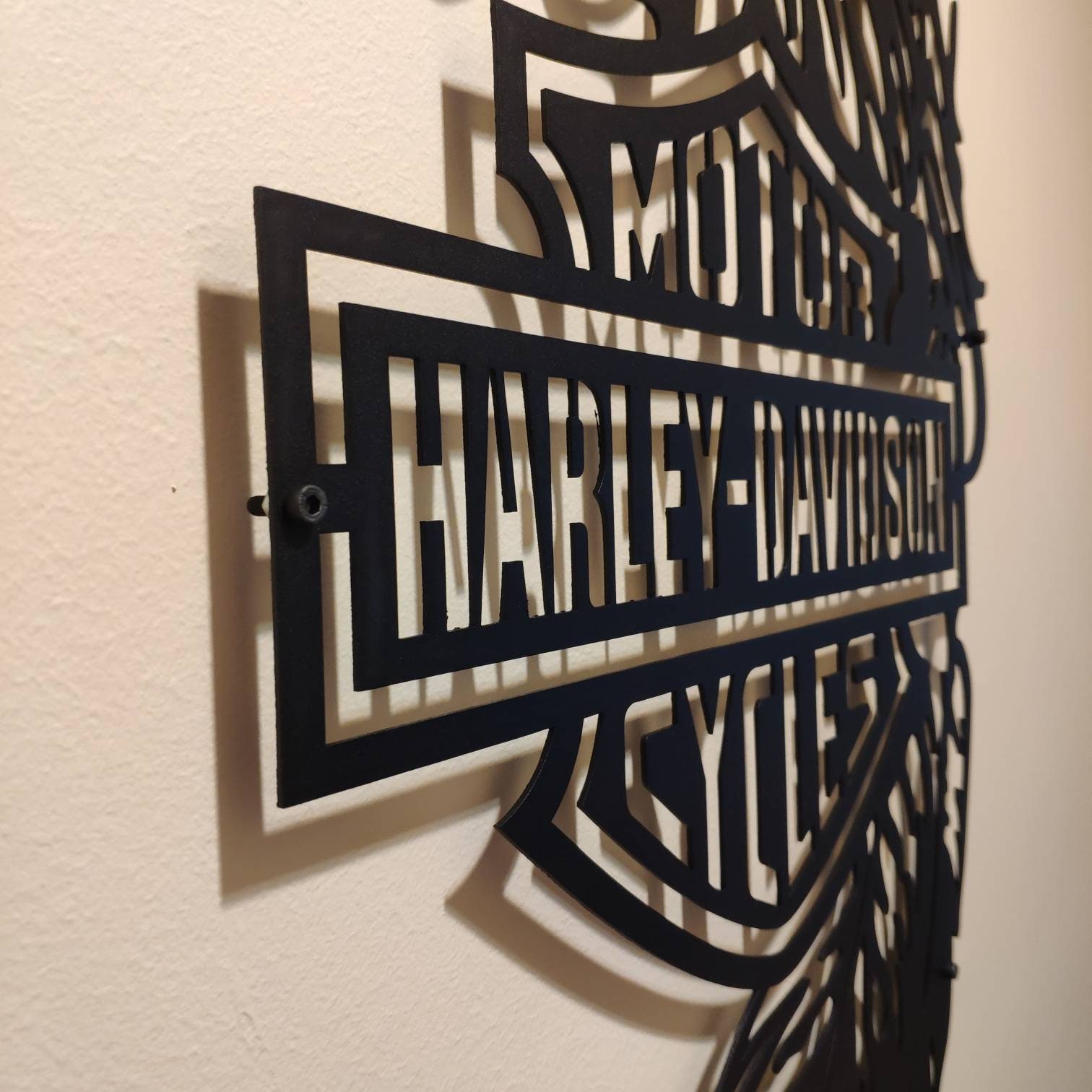 Harley Davidson Metal Sign Harley Davidson Motorcycles Logo Etsy