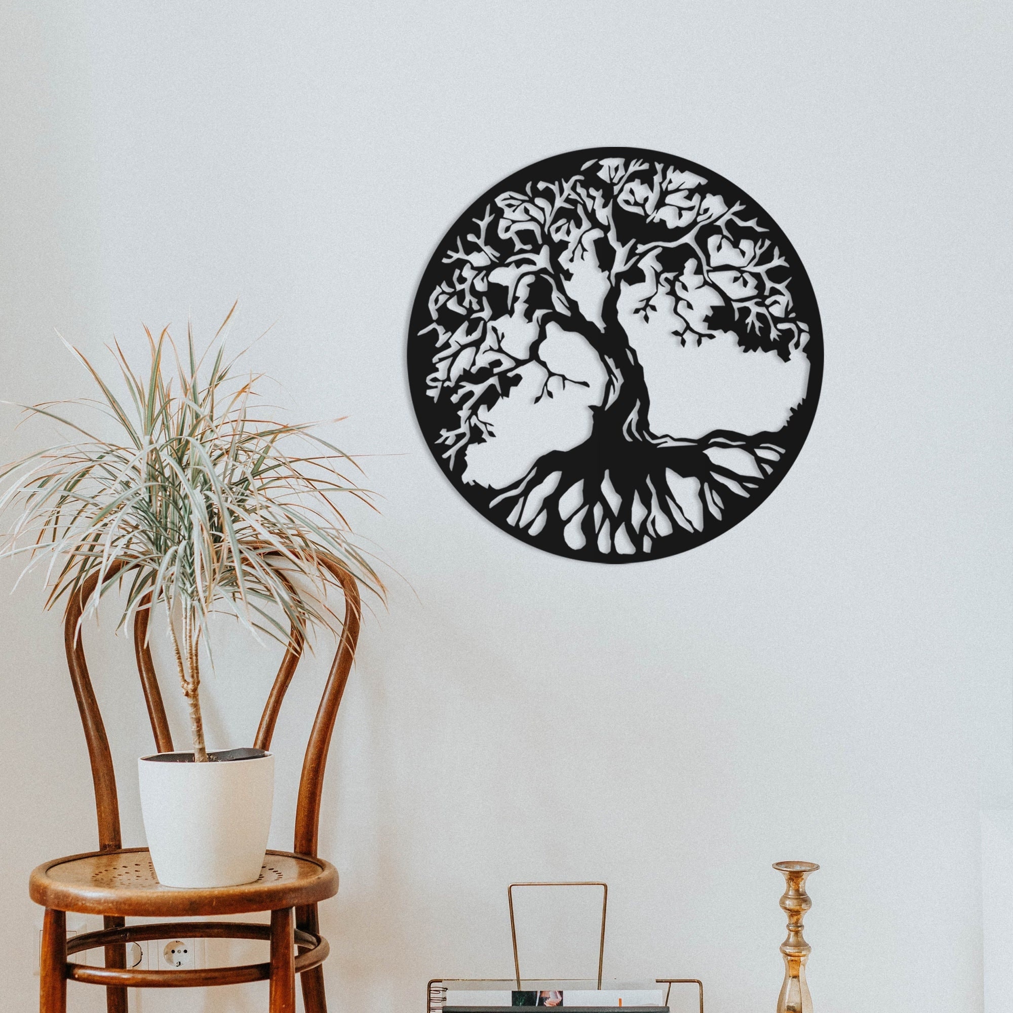 Tree of Life Metal Wall Decor Round Tree Sign Tree of Life - Etsy