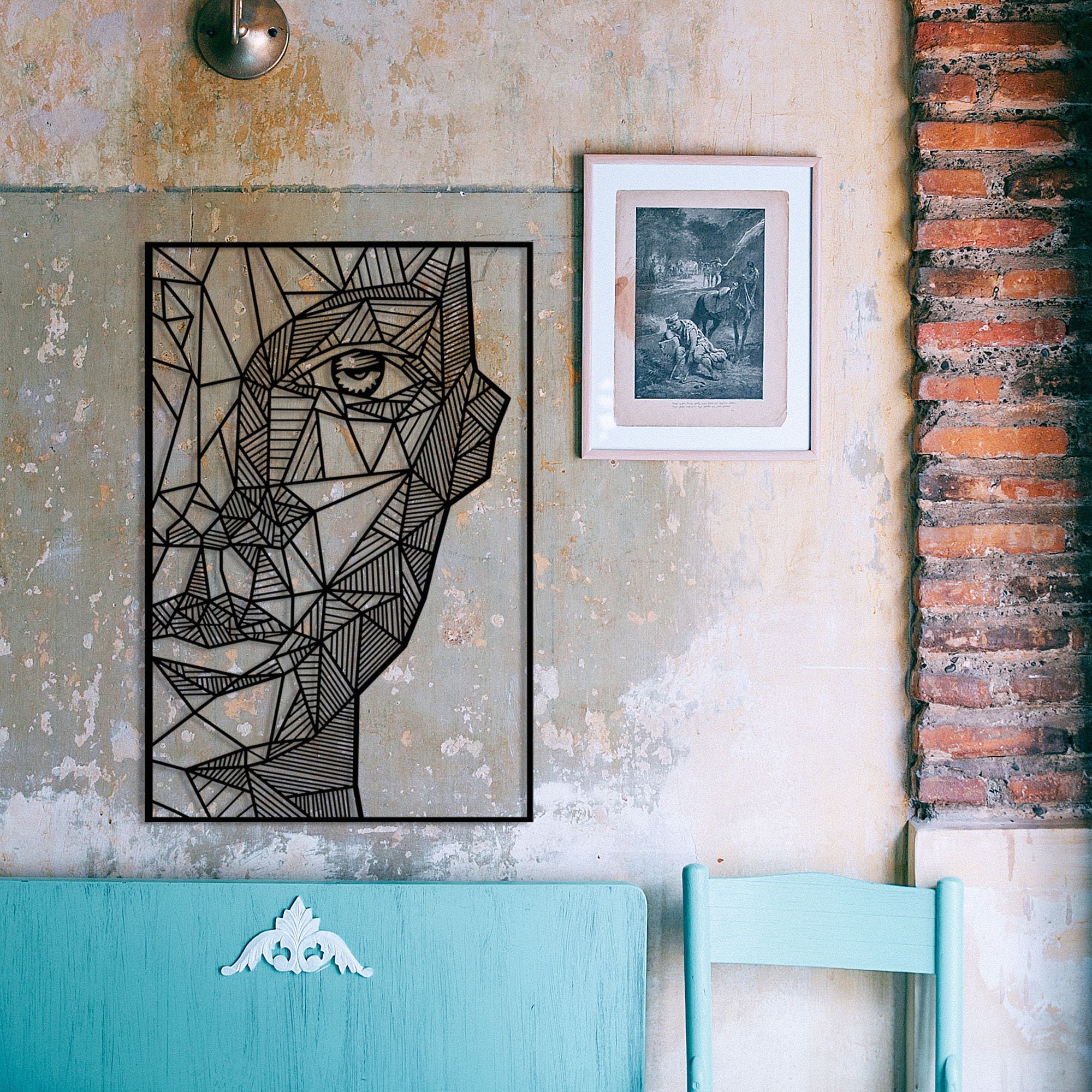 Abstract Face Metal Wall Art Female Face Wall Sculpture - Etsy