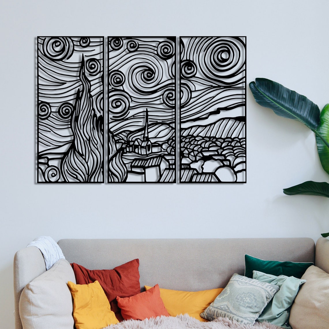 Van Gogh Starry Night Metal Wall Art the Starry Night Metal - Etsy