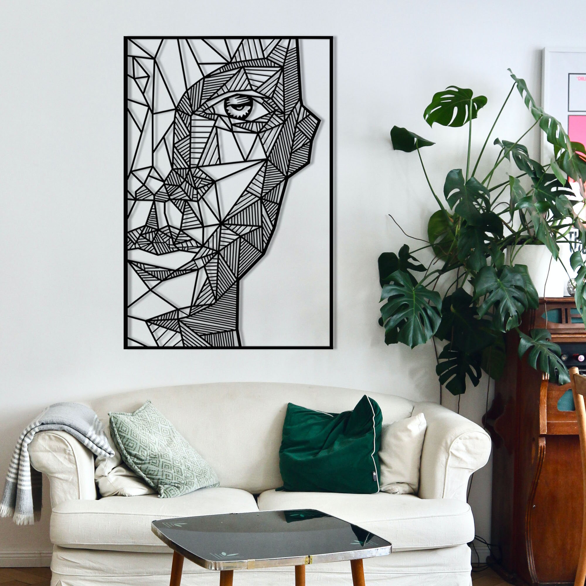 Abstract Face Metal Wall Art Female Face Wall Sculpture - Etsy