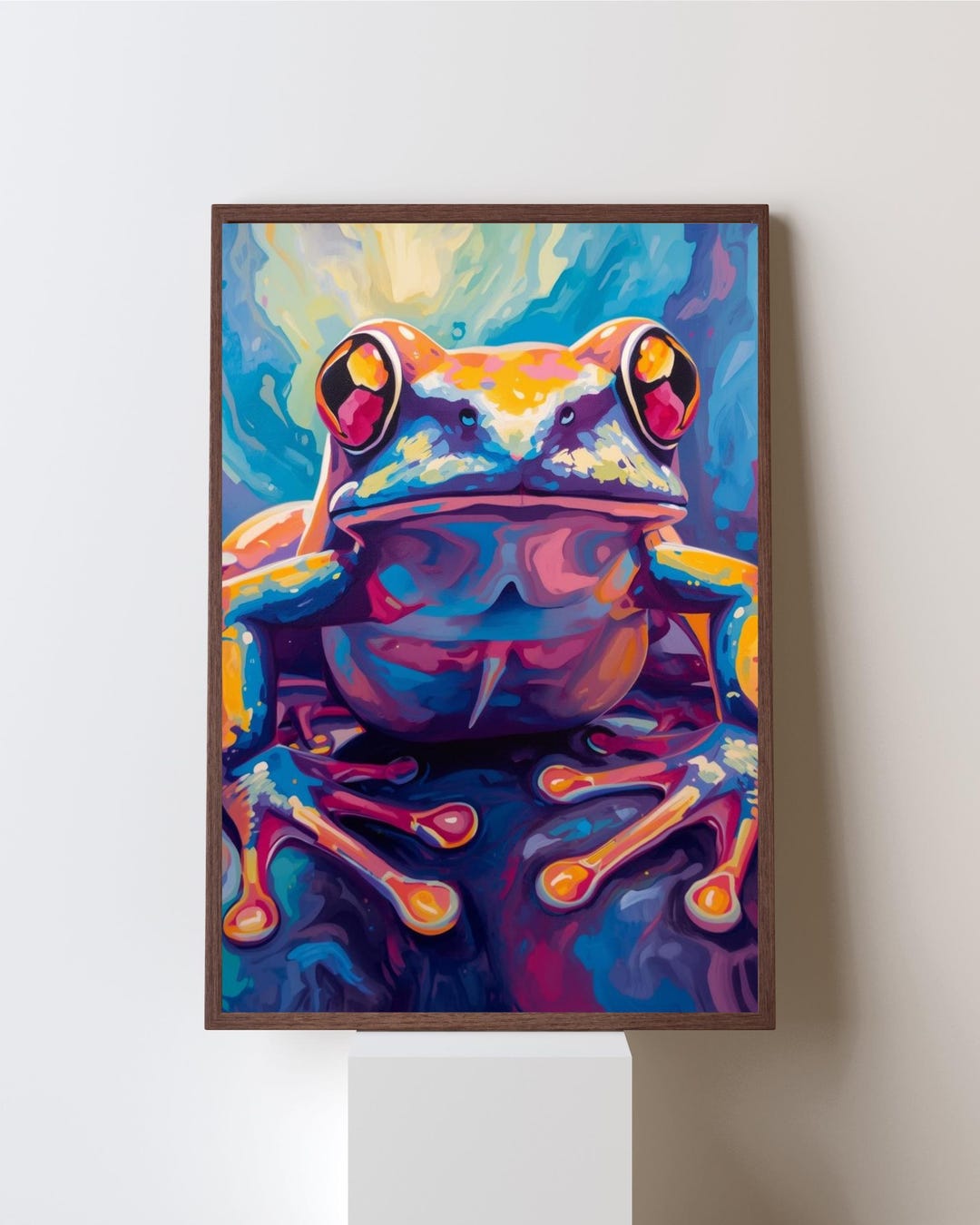Vibrant Abstract Frog Wall Art — Digital Download | Colorful Wildlife ...
