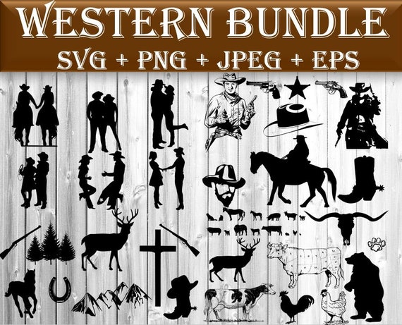 Western Bundle Cowboy Bundle Svg Western Living Png Jpeg | Etsy