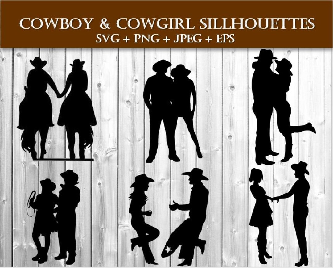 Couple Svg, Silhouette Svg, Western Svg, Cowgirl Cowboy Svg, Love Svg ...