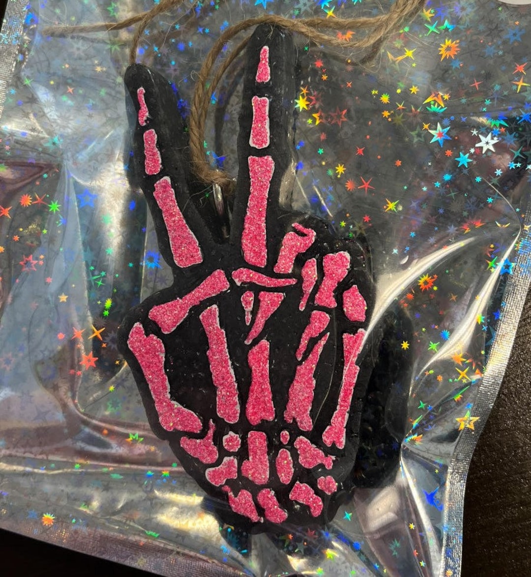 Skeleton Peace Sign Air Freshener/freshie - Etsy