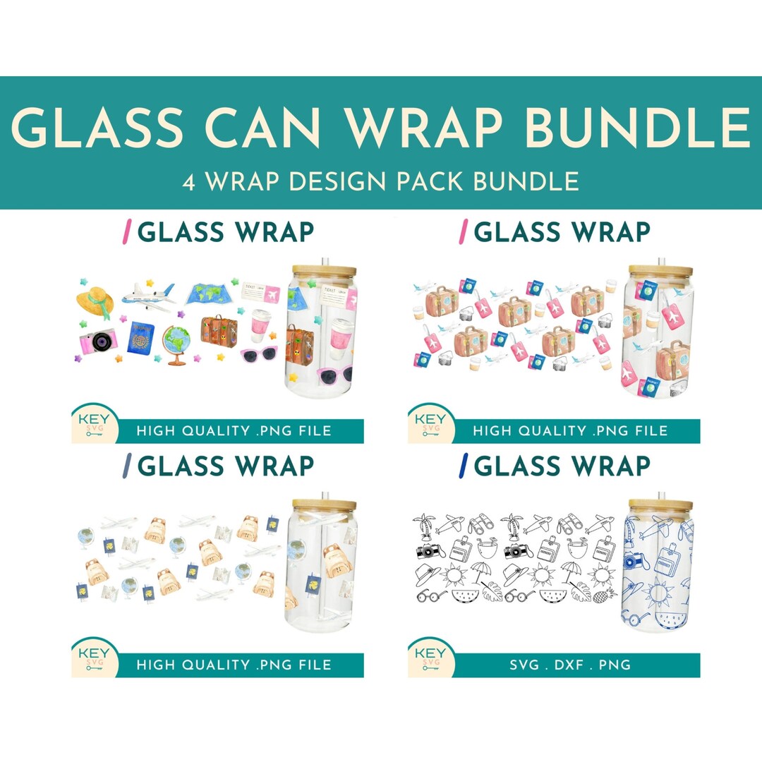 Traveling Glass Can Wraps 16oz / 20oz Png Presized, Traveler Libbey ...
