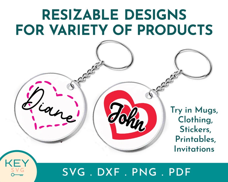 Heart Shape Svg Valentine's Day Svg Love Svg Keychain - Etsy
