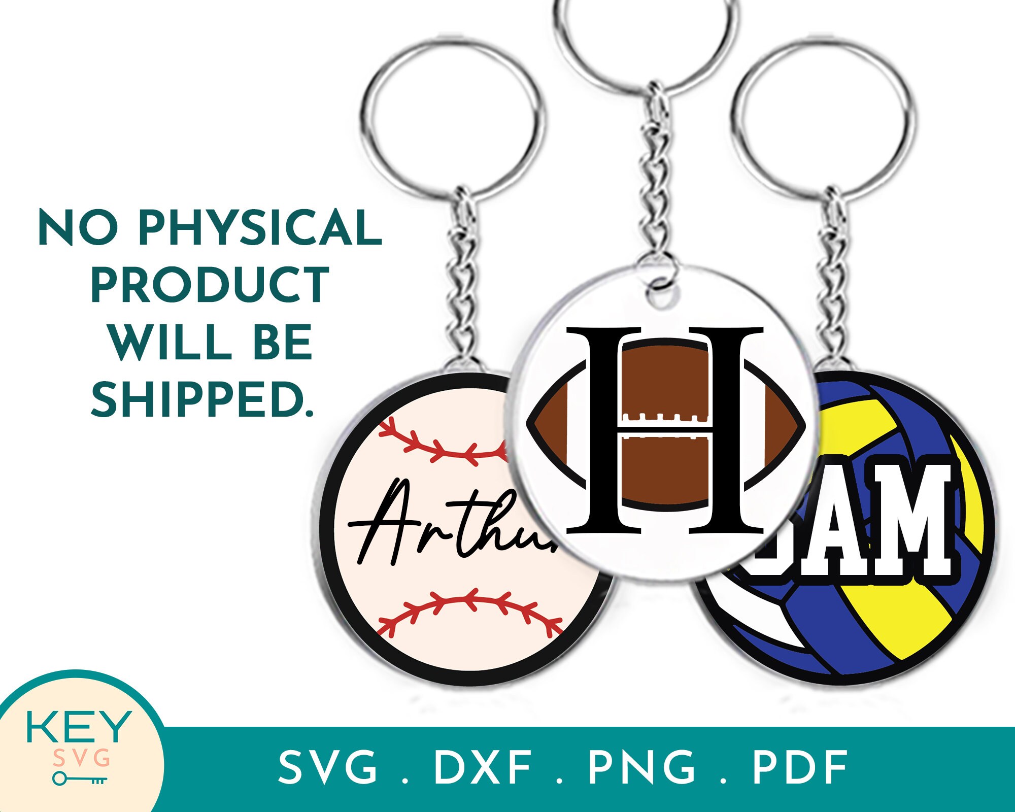 Sports Keychain Svg, Split Sports Svg, Keychain Pattern Svg, Keychain ...