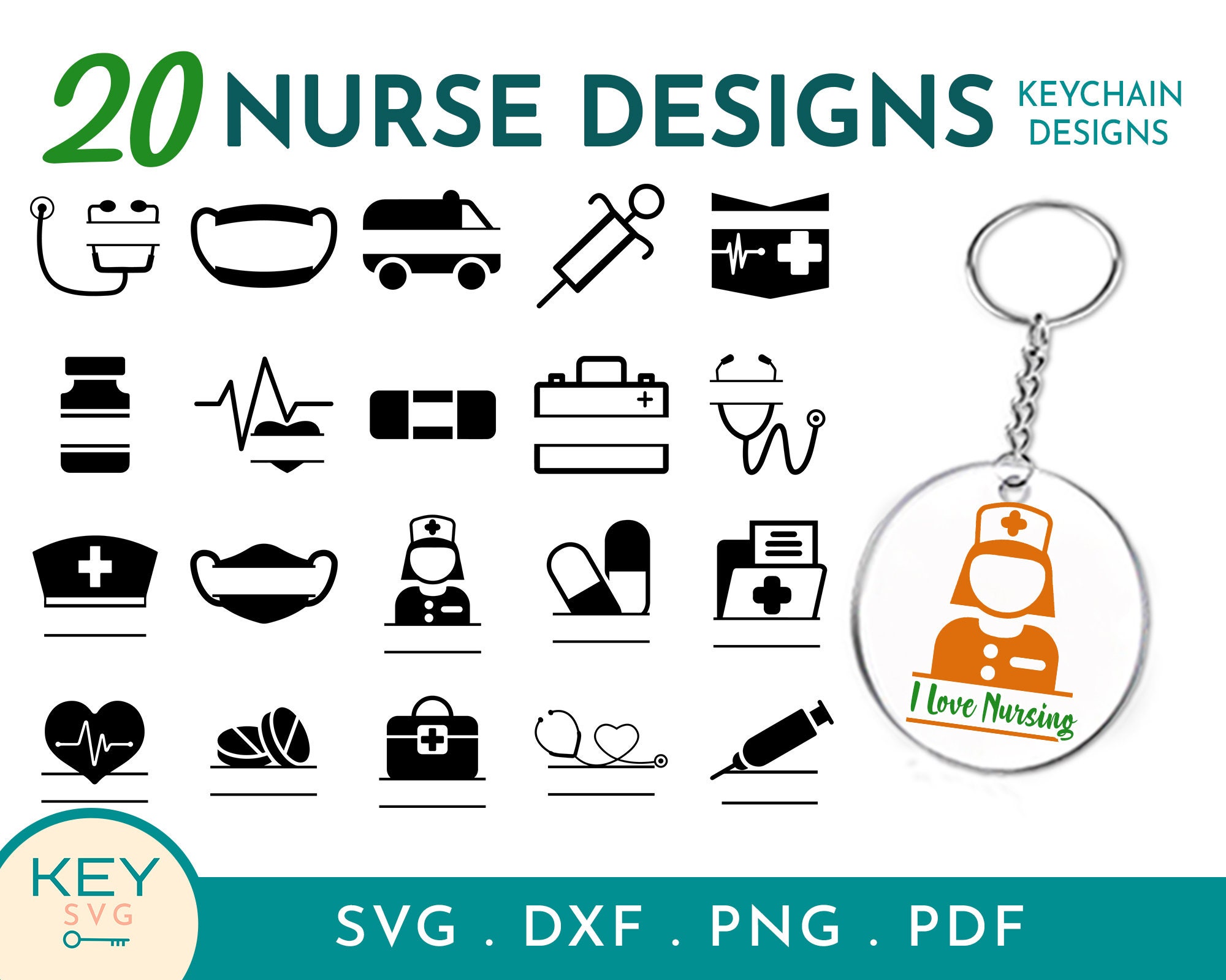 Nurse Bundle Svg Stethoscope SVG Split Monogram Svg Nurse - Etsy