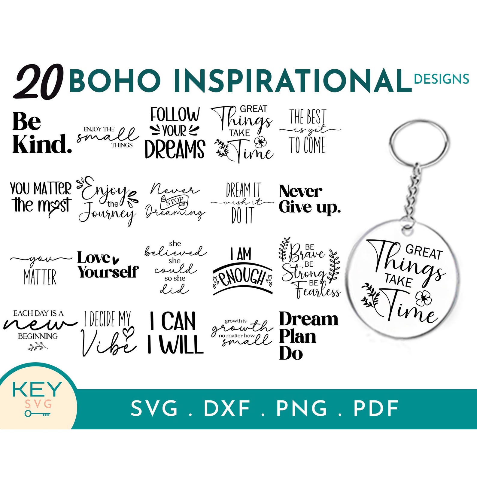 Inspirational Quotes Svg Bundle, Affirmation Svg, Be Kind Svg, Acrylic ...