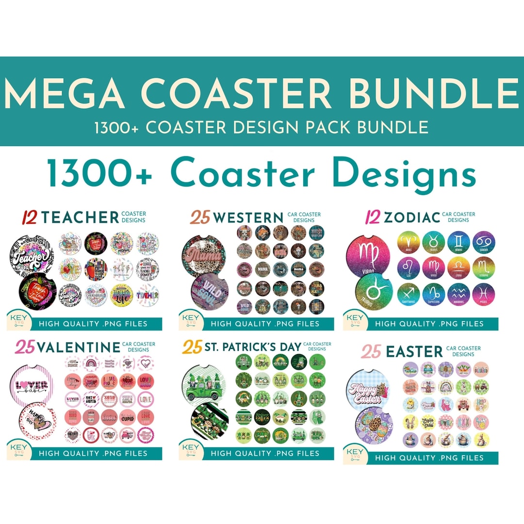1300+ Mega Car Coaster Png Designs, Drink Coaster Sublimation Design ...