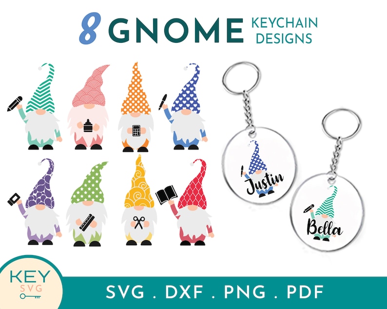 Back to School Gnome Svg Gnomes Svg Monogram Gnome Clipart - Etsy