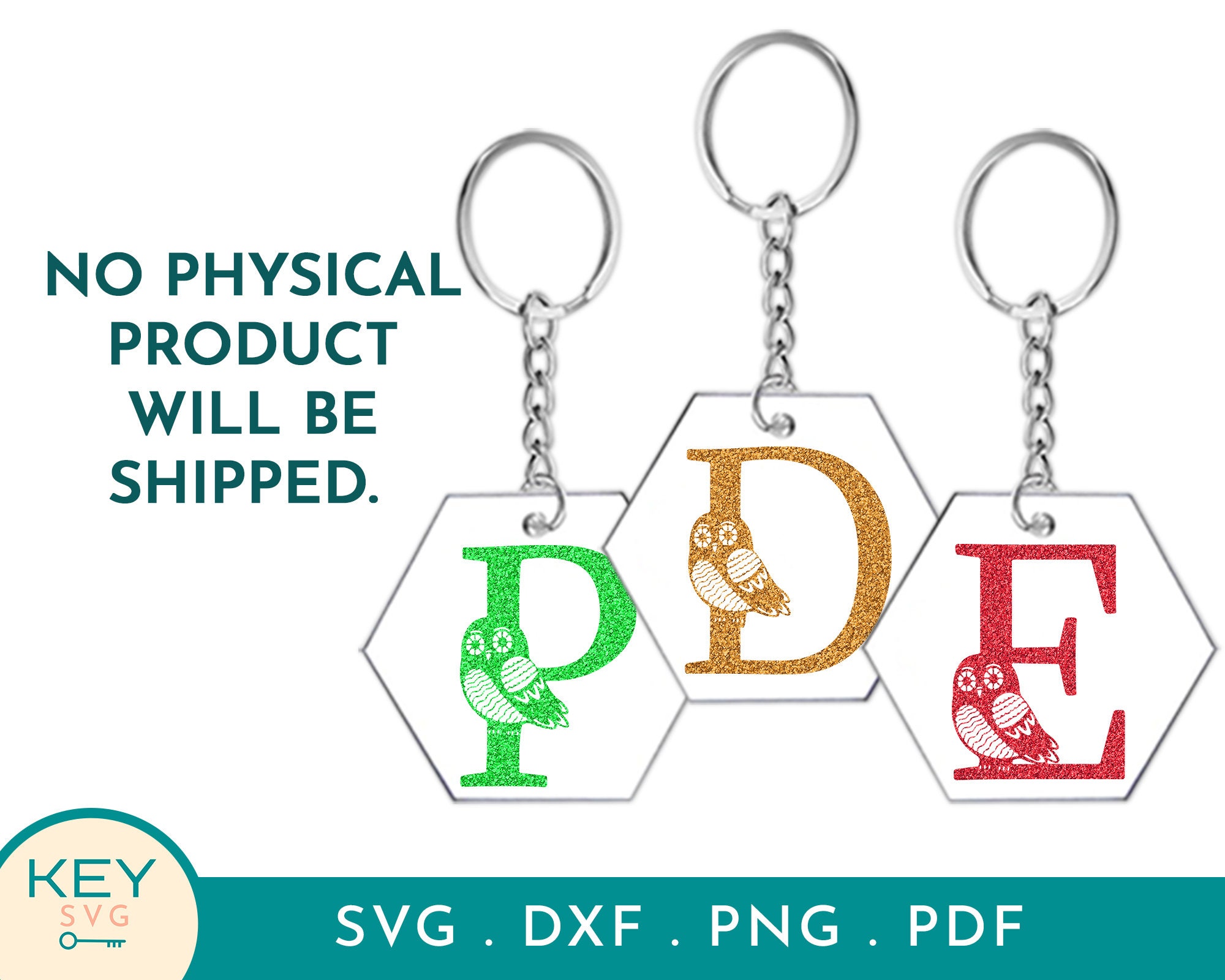 26 Owl Monogram Svg Bird Svg Monogram SVG Alphabet Keychain - Etsy