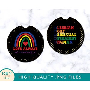 Pride Month Car Coaster Sublimation Designs Png, Drink Coaster LGBT Png ...