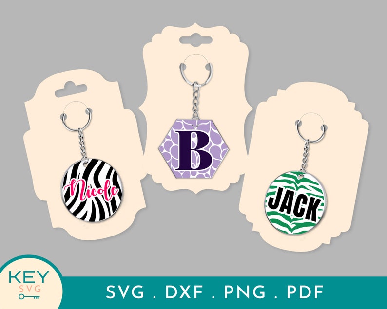 Keychain Display Card Svg Keyring Display Card Template - Etsy