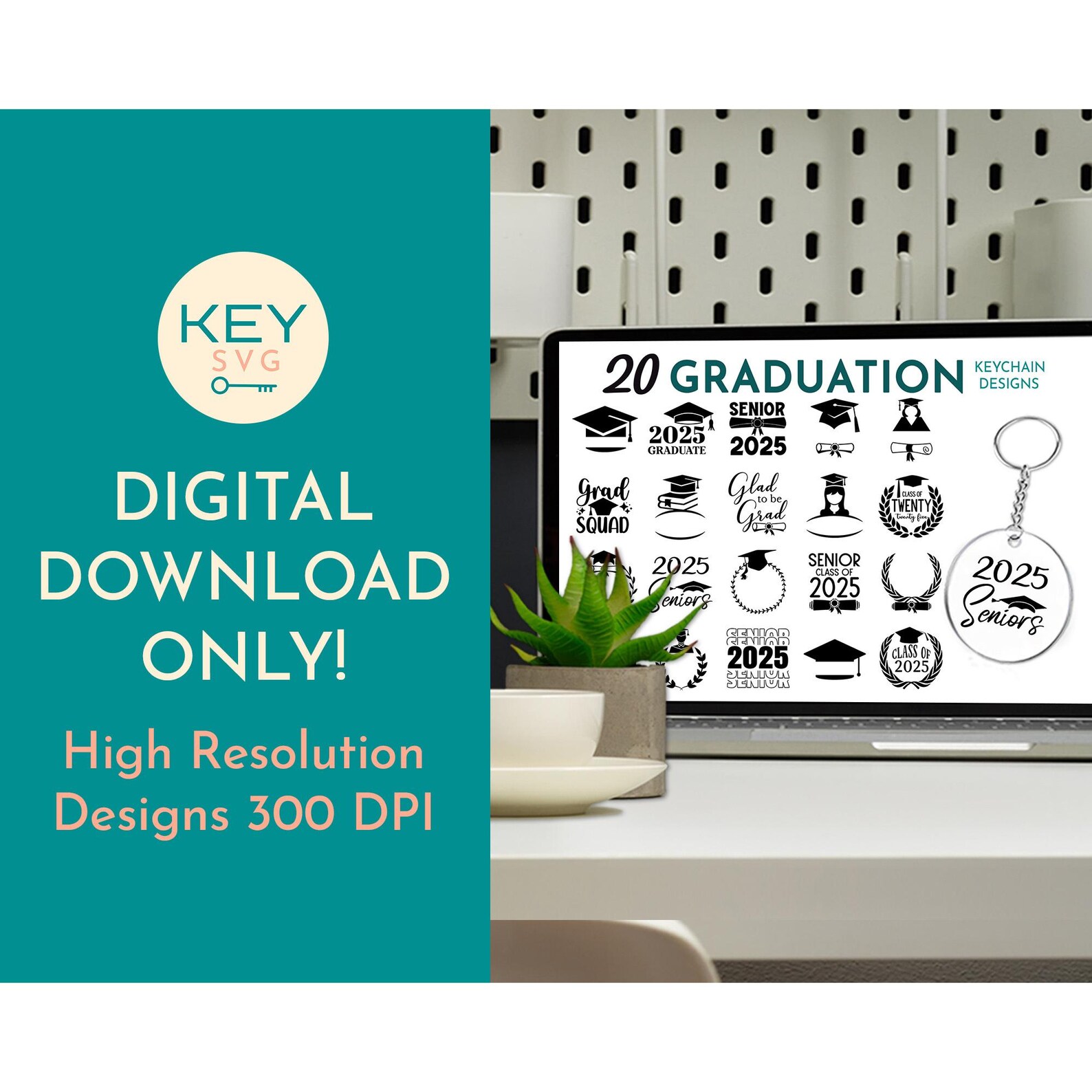 Class of 2025 Svg, Split Graduation Svg Bundle, Senior Svg, Keychain ...