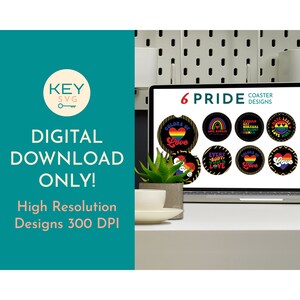 Pride Month Car Coaster Sublimation Designs Png, Drink Coaster LGBT Png ...