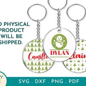 20 Merry Christmas Keychain Svg, Christmas Clipart, Snowflake Svg ...