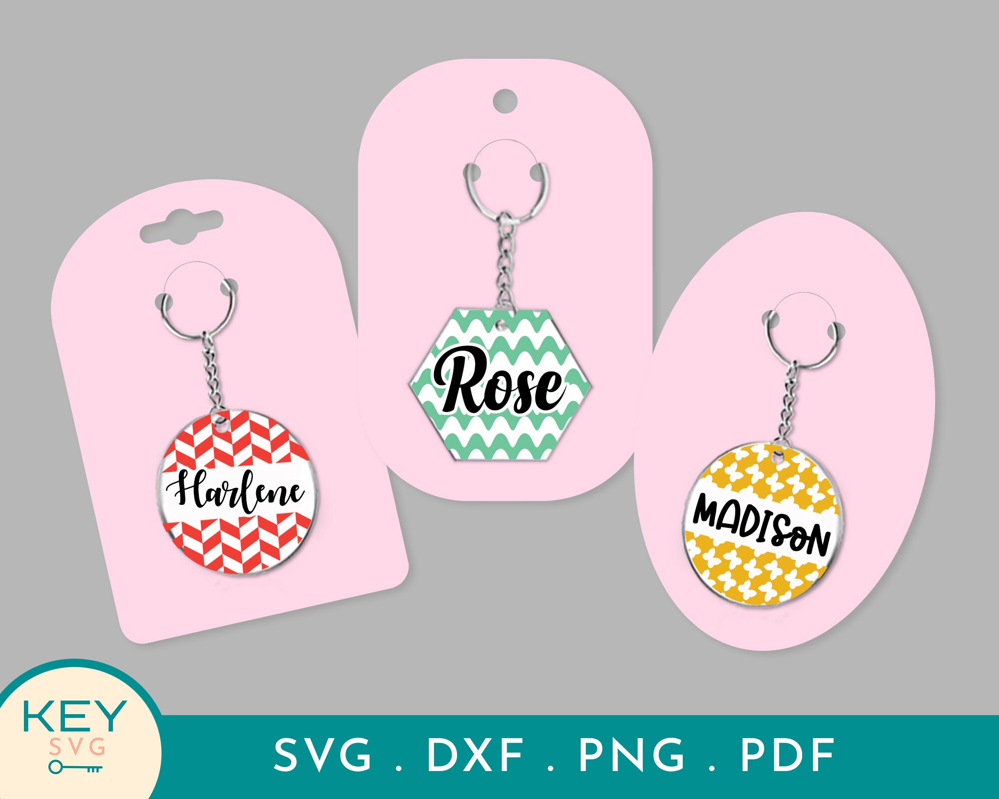 24 Keychain Display Card Svg Keyring Display Card Template - Etsy