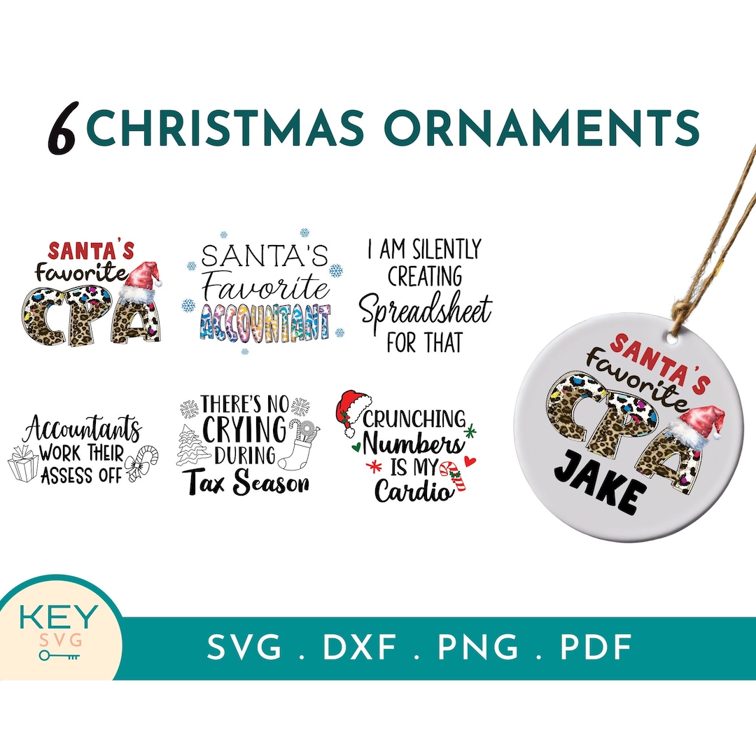 Sarcastic Accountant Christmas Sublimation Ornament Svg, Accountant ...