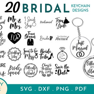 Bridal Shower Keychain Svg, Bride Svg, Bridal Party Svg, Bachelorette ...