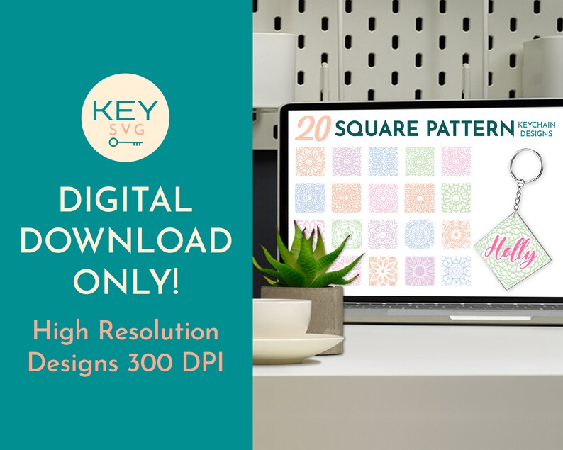 Square Svg, Mandala Svg, Acrylic Keychain Svg, Keychain Svg Dxf Png ...