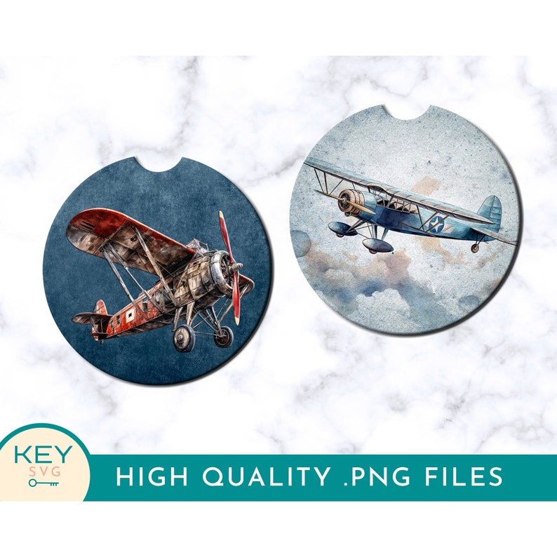 Aviation Car Coasters Png, Classic Airplane Car Coaster Sublimation ...