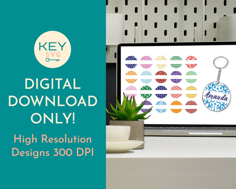 Round Keychain Svg Circle Patterns Svg Acrylic Keychain Svg - Etsy