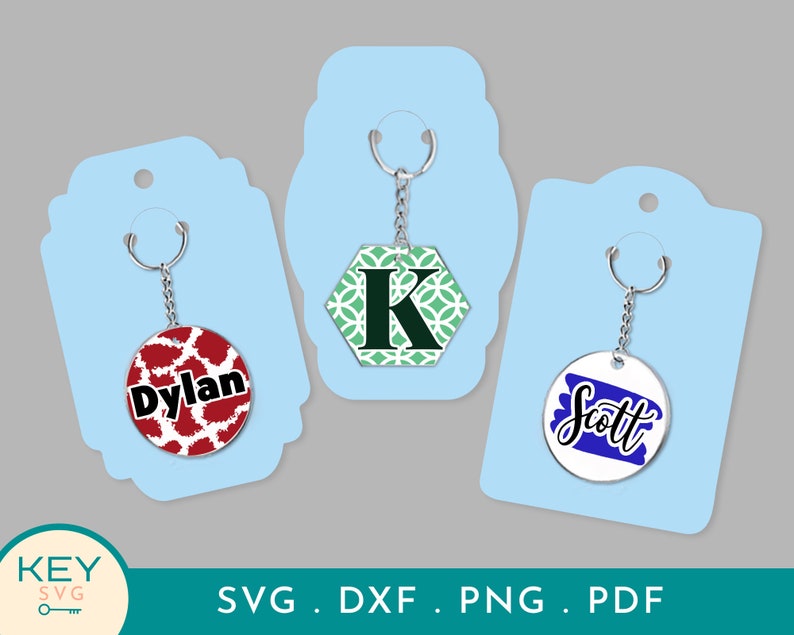 Keychain Display Card Svg Keyring Display Card Template - Etsy