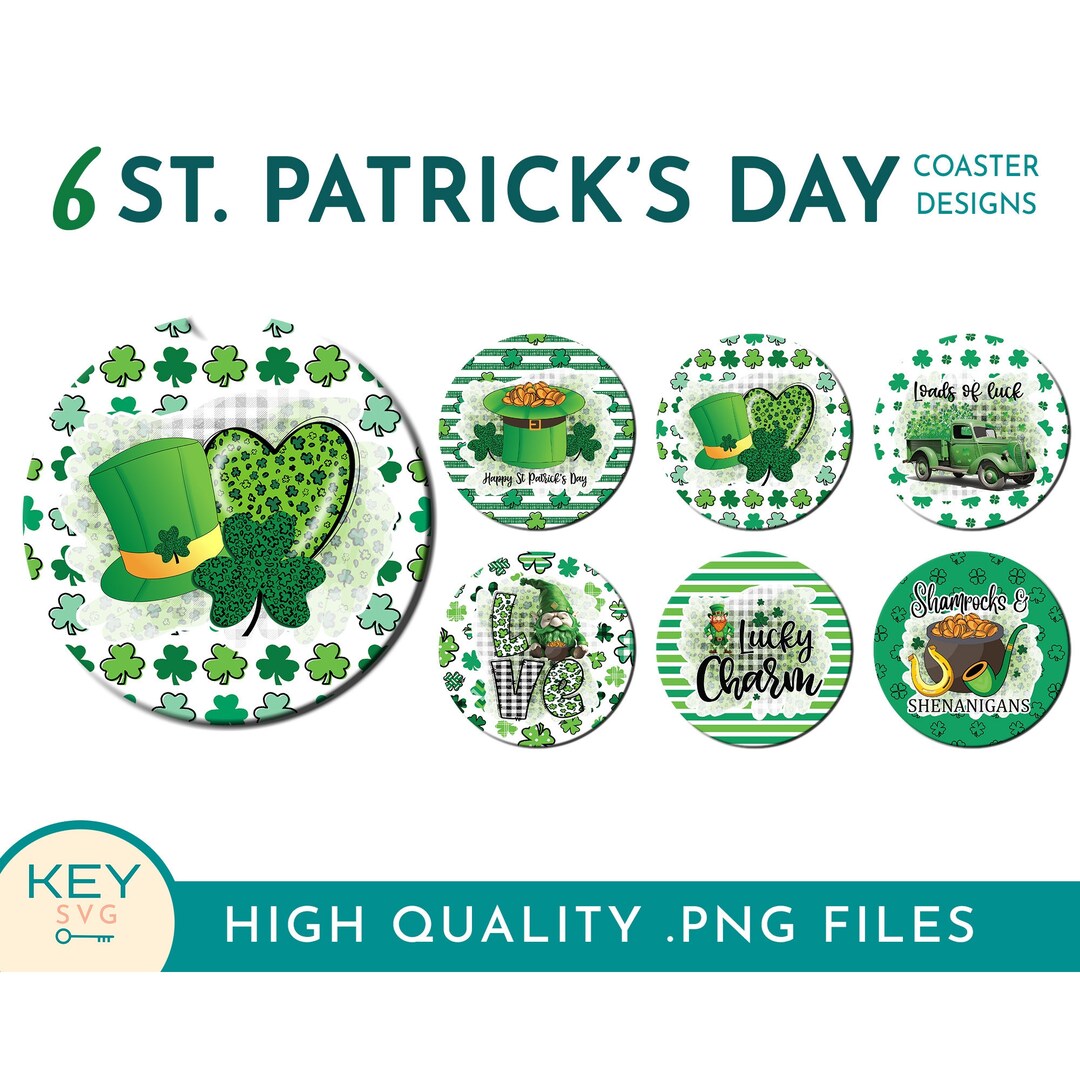 Saint Patricks Day Sublimation Car Coaster Png, St Patrick's Drink ...
