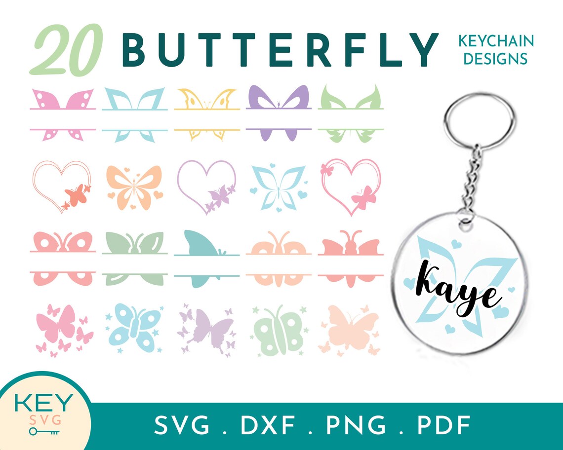 Butterfly Svg Split Butterflies Svg Butterly Clipart - Etsy