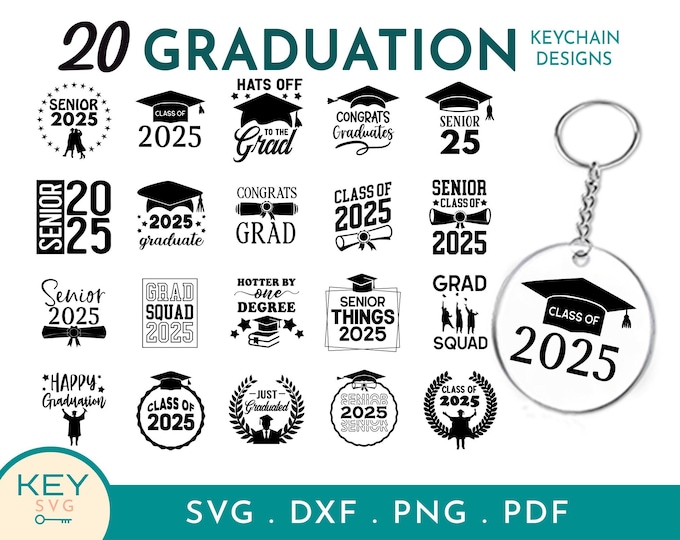 Keychains • Graduation Gift • Grad • Cap & Gown • Graduation Keychain ...