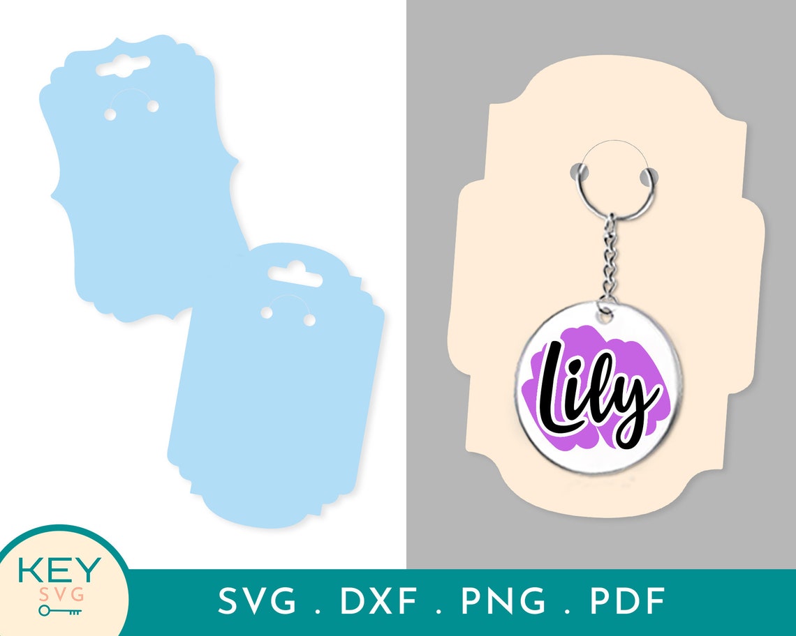 Keychain Display Card Svg Keyring Display Card Template - Etsy